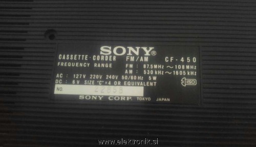www.elektronik.si :: Poglej temo - PO: SONY Cassette Corder, CF-450